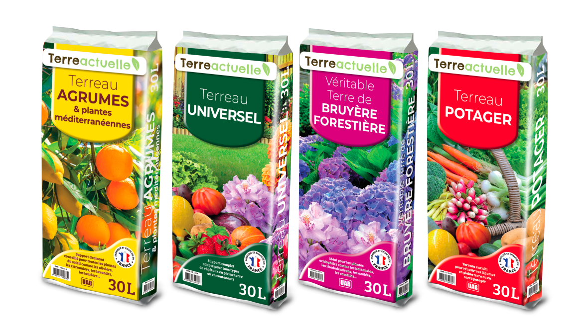 Découvrez la gamme de terres & terreaux JARDINERIE de Terreactuelle